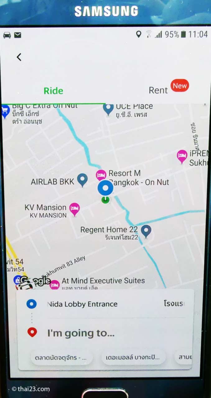 GRAB Thailand | Mit der Grab Taxi APP und Smartphone - THAI23